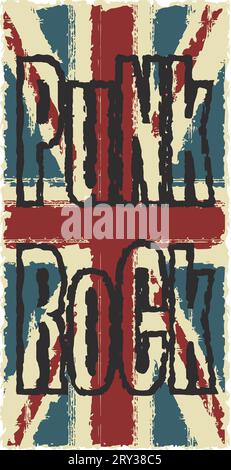 Punk rock british grunge flag Stock Vector Image & Art - Alamy