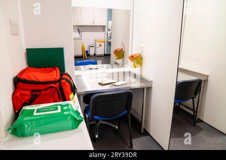 A view of a drugs consumption room, which allows users take heroin ...