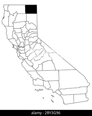 Map of Modoc in California Stock Photo - Alamy