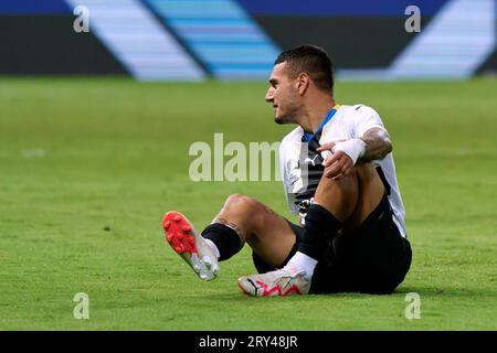 Parma, Italy. 27th Sep, 2023. Anthony Partipilo (Parma Calcio) and ...