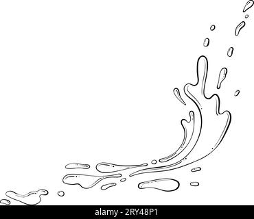Water drop and spill icon, outline style Stock Vector Image & Art - Alamy