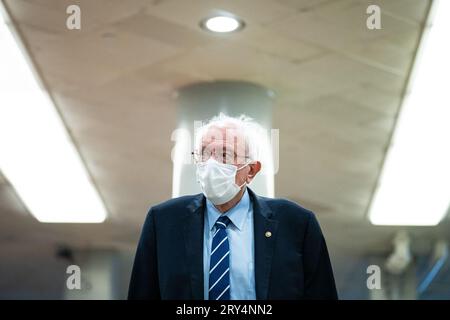 Senator Bernie Sanders (I-VT) walks through the U.S. Capitol, in ...