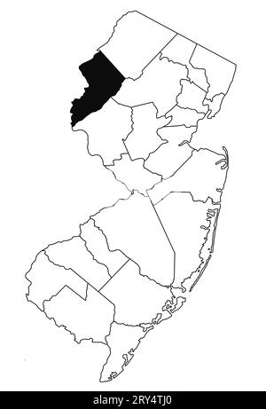 Map of Warren in New Jersey Stock Photo - Alamy