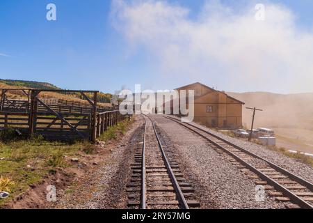 Lunch stop at Osier, Colorado, on the Cumbres and Toltec Narrow Gauge ...