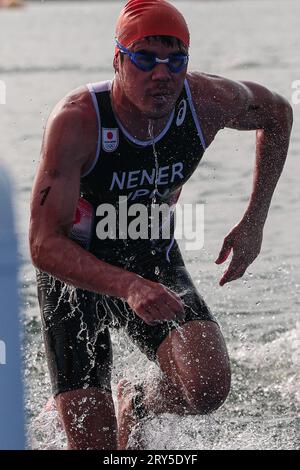 Chun'an, China's Zhejiang Province. 29th Sep, 2023. Gold medalist Nener ...