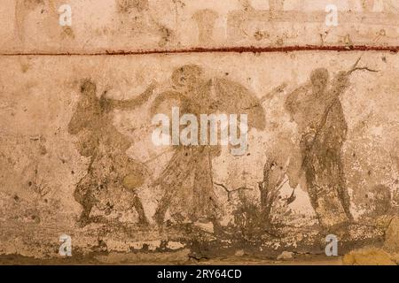 Kom el Shogafa necropolis, the so-called Caracalla tomb : Tympanum ...