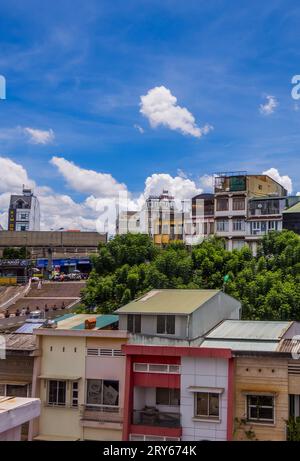 Street view of Dalat city center Vietnam. In Vietnam, Da Lat is a ...