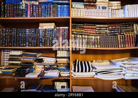 Old books in a synagogue bookcase Stock Photo - Alamy