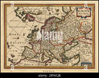 1630 map - New Map of Europe Stock Photo - Alamy