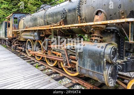Historic steam locomotives in Skagway, Alaska, USA Stock Photo - Alamy