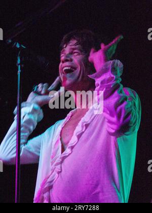 David Johansen, lead singer of the New York Dolls, performing at The ...