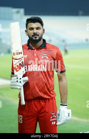 Umer Toor captain of Bahrain cricket and hailing from Paksitan Stock ...