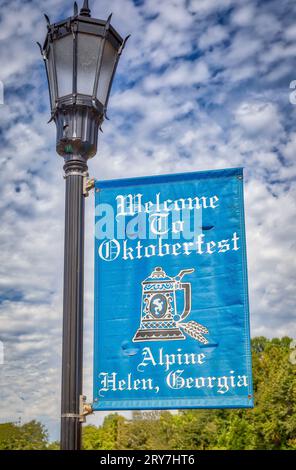 Helen, GA, Georgia, Alpine Village, Helen Square, autumn Stock Photo ...