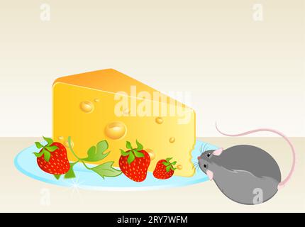 Funny rat and cheese Stock Photo - Alamy