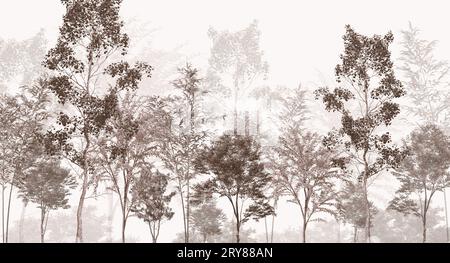 3d wallpaper for wall . mural tree with golden stem and flowers ...