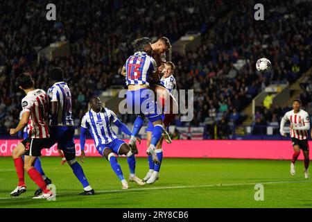 Sunderland's Daniel Ballard scores their side's first goal of the game ...