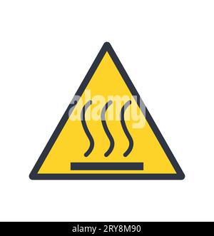 Notice Burn hazard,Hot surface,Do not touch Symbol Sign Isolate on ...