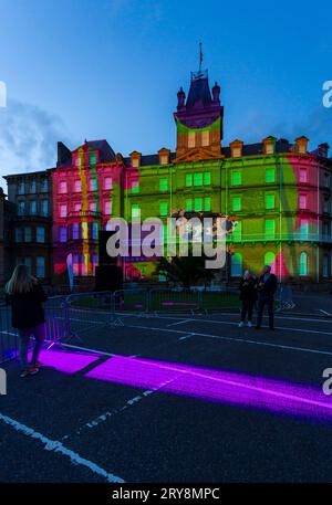 Bournemouth town by twilight Stock Photo - Alamy