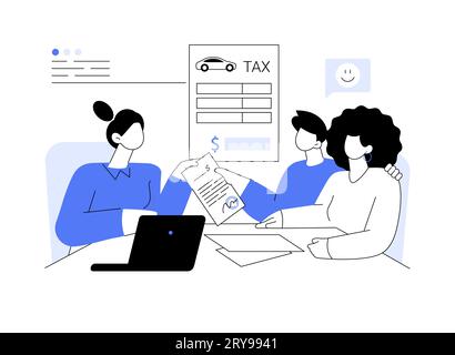 Pay car sales tax abstract concept vector illustration Stock Vector ...