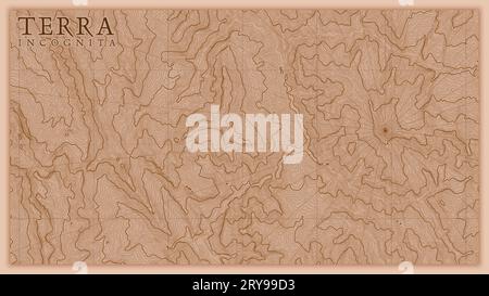 Ancient abstract earth relief old map. Generated conceptual vector ...