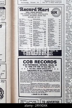 Small Ads Advertising NME 1970s Stock Photo - Alamy