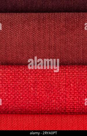 Closeup detail of multi color fabric texture samples Stock Photo - Alamy