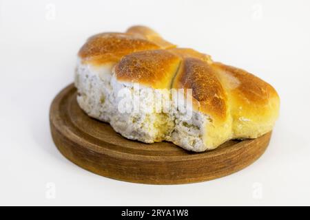 Homemade traditional lamb-type bread in Argentina, on a corner with a ...