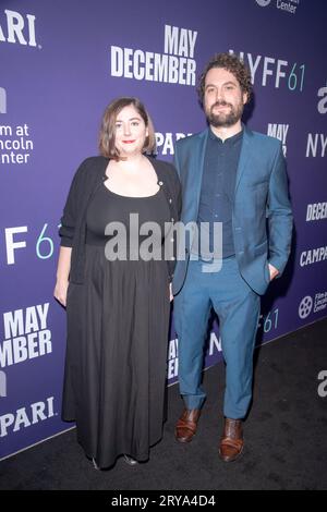 Samy Burch and Alex Mechanik attend opening night of 61st New York Film ...