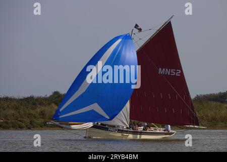 The oyster smack Skylark, MN52, Maldon regatta, 2023 Stock Photo - Alamy