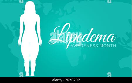 Lipedema Awareness Month Background Illustration Banner with Woman in ...
