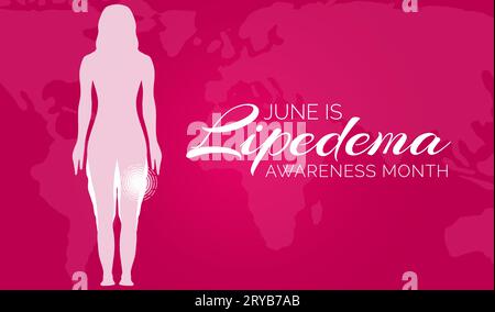 Lipedema Awareness Month Background Illustration Banner with Woman in ...