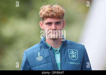 Jack Rudoni #8 of Huddersfield Town arrives ahead of the Sky Bet ...
