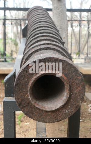 An old barrel of a ship's cannon Stock Photo - Alamy