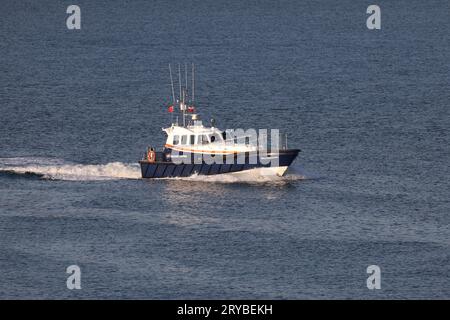 The Williams Shipping fast launch and pilot boat WILLFREEDOM speeds ...