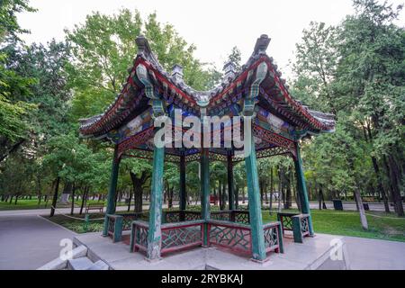 The pavilion in Beijing Ditan Park Stock Photo - Alamy