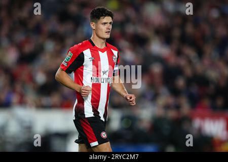 Christian Norgaard of Arsenal FC looks dejected as he walks past the ...