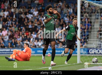 Coventry City's Ellis Simms scores his sides first goal during the Sky ...