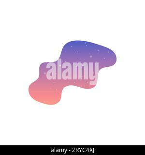 Silhouette shiny spot, blot . Vector illustration gradient blue and ...