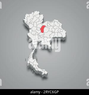 3d map of Phetchabun is a province of Thailand Stock Vector Image & Art ...