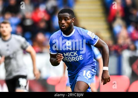 David Ajiboye (16 Peterborough United) controls the ball during the Sky ...
