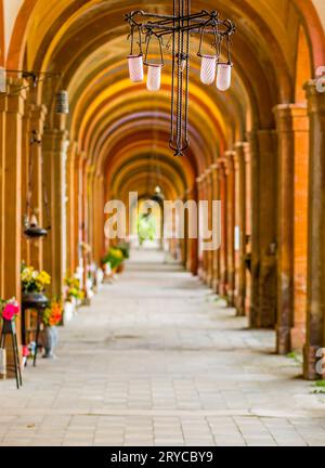 Gallery of arches in cemetery Stock Photo - Alamy