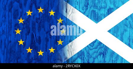 Politic relationship, European Union and Scotland Stock Photo - Alamy