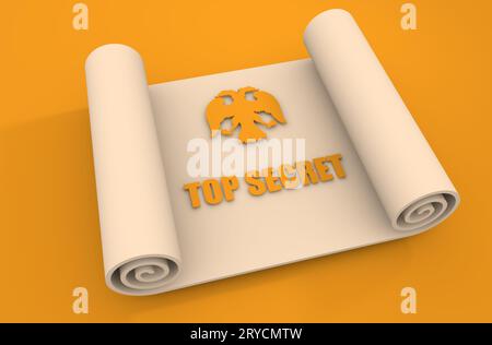 Top secret paper scroll on background textured by Russian flag Stock ...
