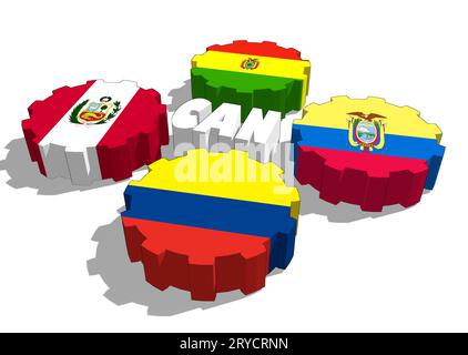 CAN members national flags Stock Photo - Alamy