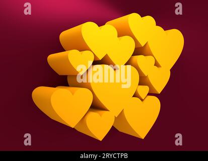 Love relative background. Heart shapes group Stock Photo - Alamy
