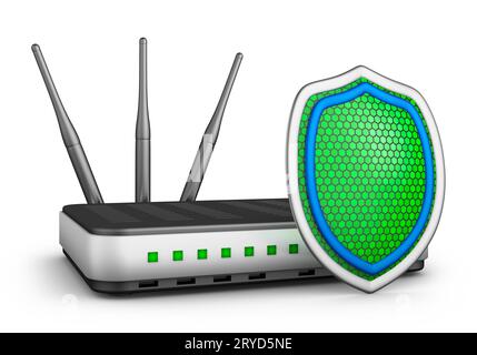 Router and shield Stock Photo - Alamy