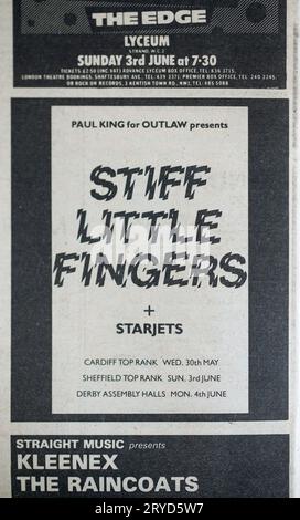 1970s punk rock music advert for The Roxy Live Album in the New Musical ...