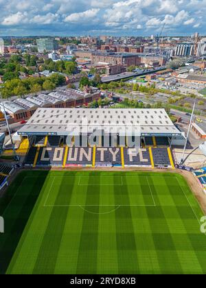 Aerial photo of Notts County FC Meadow Lane Stadium from 1500 feet ...