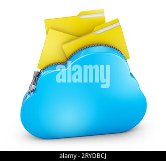 Yellow folder with zipper Stock Photo - Alamy