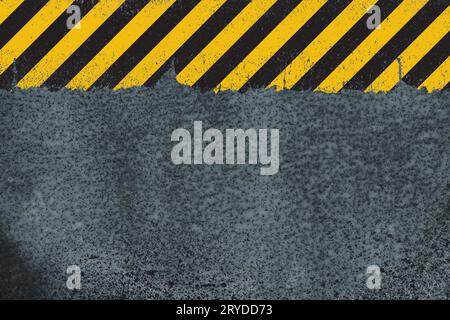 Rusty metal background with grunge hazard sign Stock Photo - Alamy